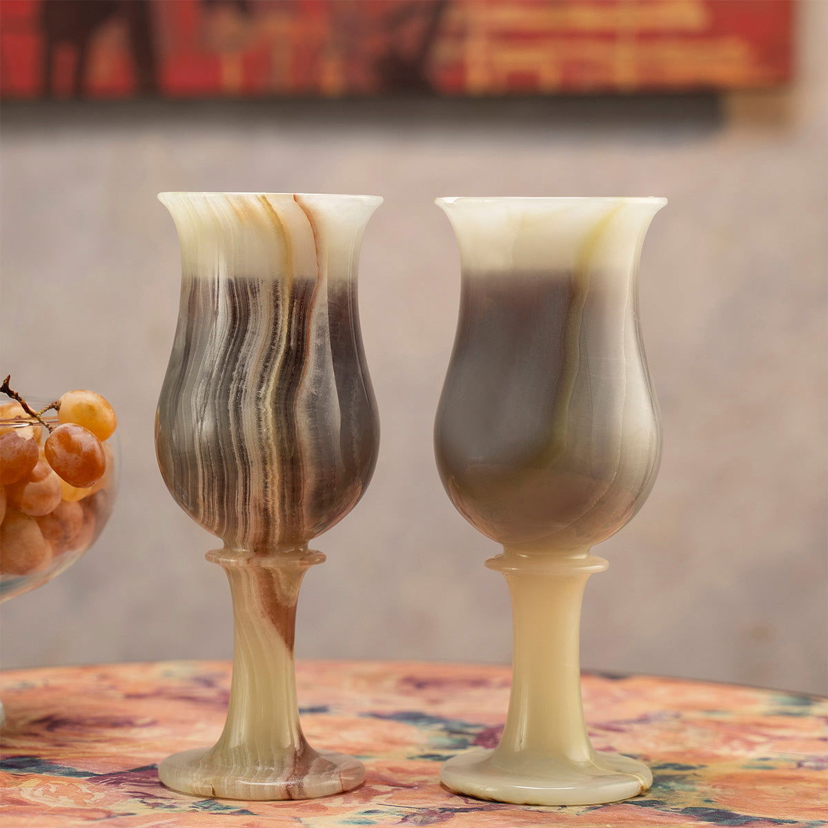 Marble Celebration Glass - Onyx (Pair of 2) – Castle Rock